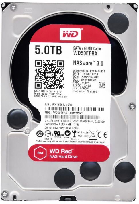 Western Digital 3.5" 5 TB Red Nas WD50EFRX SATA 3.0 5400 RPM Hard Disk ...