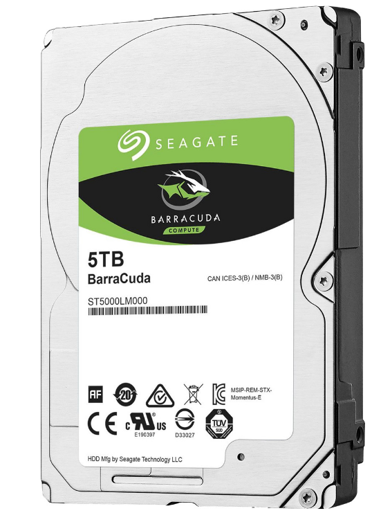 Seagate 2.5" 5 TB Barracuda ST5000LM000 SATA 3.0 5400 RPM Hard Disk ...